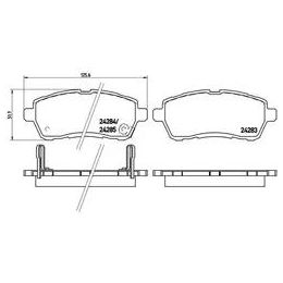 Brembo Bremsensatz-Vorderachse XTRA LINE / STANDARD SG00000CKS Bremsensatz, Scheibenbremse vorne rechts links Gelocht/innenbel. 258mm f&uuml;r MITSUBISHI S