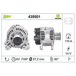 Valeo Generator NEW ORIGINAL PART 439501 14V 110A f&uuml;r SKODA VW SEAT AUDI 6F903023E 06F903023E 06F903023D