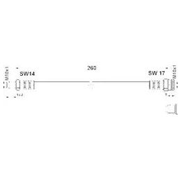 ATE Bremsschlauch 24.5112-0260.3 hinten rechts links f&uuml;r PEUGEOT FIAT CITRO&Euml;N ZF07570315 4477793 481627