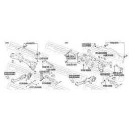 FEBEST Lenker, Radaufh&auml;ngung 1225-TUC2WDRF hinten rechts links mit Trag-/F&uuml;hrungsgelenken f&uuml;r HYUNDAI 55250-2W000