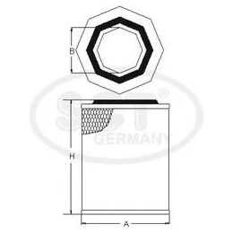SCT - Mannol Luftfilter SB 029 133mm f&uuml;r NISSAN 16546-G9801 16546-06N00 AY120NS023