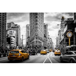 Fototapete papermoon "Gelbe Taxis", bunt, B:3,5m L:2,6m, Vlies, Tapeten