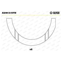 GLYCO Distanzscheibe, Kurbelwelle A291/2 STD f&uuml;r FIAT 71749704 55204-0190
