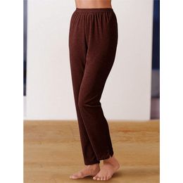 Nickihose feel good, Damen, Gr. 18/19, Kurzgr&ouml;&szlig;en, braun, 80% Baumwolle, 20% Polyester, unifarben, Hosen