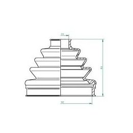 L&Ouml;BRO L&Ouml;BRO Faltenbalg, Antriebswelle 190971 mit Fett f&uuml;r MERCEDES-BENZ AUDI VW NISSAN VOLVO HONDA SAAB HYUNDAI BMW TOYOTA RENAULT SKODA INFINITI ALFA ROMEO