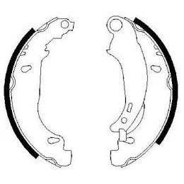 Bosch Bremsbackensatz 0 986 487 568 hinten rechts links f&uuml;r PEUGEOT TALBOT CITRO&Euml;N 4241N1 4241K5