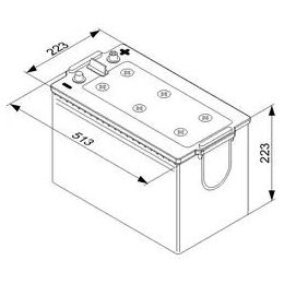 Bosch Starterbatterie T4 12 V, 170 Ah, 1000 A 0 092 T40 770 12V 170Ah 1.000A f&uuml;r RENAULT IVECO DAF MERCEDES-BENZ MAN VOLVO 0009821208 7420393424 07970