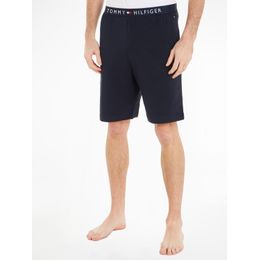 Schlafshorts "JERSEY SHORT", Herren, Gr. M (50), N-Gr, blau (desert, sky, (dunkelblau)), Jersey, Obermaterial: 100% Baumwolle, Tommy Hilfiger Underwear, meliert, k&ouml;rpernah ca. Mitte Oberschenkel, Hosen, mit Tommy Hilfiger Logoschriftzug am Bund