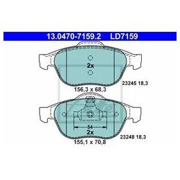 ATE Bremsensatz-Vorderachse Standard Disc / Ceramic IJZJSGHL98 Bremsensatz, Scheibenbremse vorne rechts links bel&uuml;ftet 324mm f&uuml;r RENAULT 7701206747 77