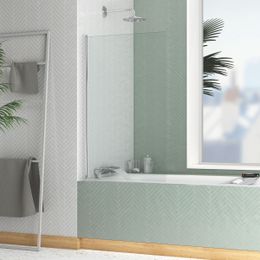 Badewannenfaltwand MARWELL "Essential", silberfarben, B:70cm H:120cm T:5cm, Duschw&auml;nde