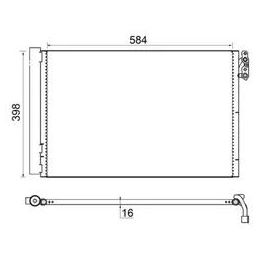 Mahle Kondensator, Klimaanlage AC 413 001S f&uuml;r ALPINA BMW (BRILLIANCE) 64509169791 64539206300 9206297
