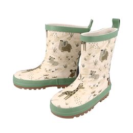 Gummistiefel MaxiMo, M&auml;dchen, Gr. 24, tee, beige, Obermaterial: 100% Gummi, Schuhe Gummistiefel, Allover-Print, gef&uuml;ttert, reflektierende Details