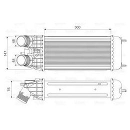 Valeo Ladeluftk&uuml;hler 818547 f&uuml;r CITRO&Euml;N (DF-PSA) PEUGEOT VAUXHALL OPEL DS 384N7 384N8 0384-N8