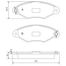 A.B.S. Bremsbelagsatz, Scheibenbremse 37040 vorne rechts links f&uuml;r RENAULT PEUGEOT CITRO&Euml;N NISSAN 4252.05 4253.19 8660004560
