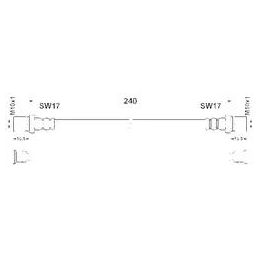 ATE Bremsschlauch 24.5224-0240.3 hinten rechts f&uuml;r VAG 113611775 211611775B