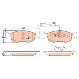 TRW Bremsbelagsatz, Scheibenbremse GDB1900 vorne rechts links f&uuml;r ALFA ROMEO FIAT 0000071772815 77366537 77365811