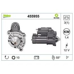 Valeo Starter REMANUFACTURED PREMIUM 455955 12V f&uuml;r CITRO&Euml;N (DF-PSA) PEUGEOT FIAT PROTON NAZA 5802E8 5802E9 5802C9