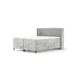 maison de r&ecirc;ve Boxspringbett mit Stauraum Segni &brvbar; grau &brvbar; Ma&szlig;e (cm): B: 198 H: 117 &raquo; H&ouml;ffner