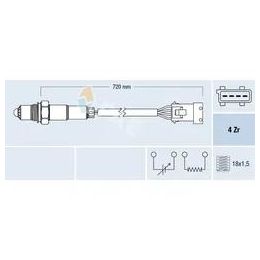 FAE Lambdasonde 77280 4-polig f&uuml;r PEUGEOT STANDARD AUTOMOBILE CITRO&Euml;N SAAB PORSCHE 99360612800 99360612801 4662359