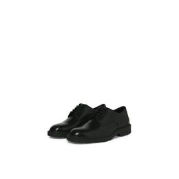 Jack & Jones Schn&uuml;rschuh JACK & JONES "JFWDAX", Herren, Gr. 45, anthrazit, schwarz, Leder, Schuhe Schn&uuml;rschuh, Halbschuh, Business-Schn&uuml;rschuh, Festtagsschuh in Blockabsatz
