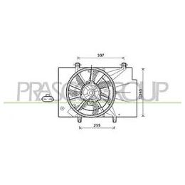 PRASCO L&uuml;fter, Motork&uuml;hlung FD344F004 345mm f&uuml;r FORD 2125430 8V518C607CE 8V518C607CF