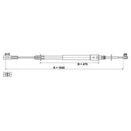 ATE Seilzug, Feststellbremse 24.3727-0335.2 f&uuml;r CITRO&Euml;N 4745R5