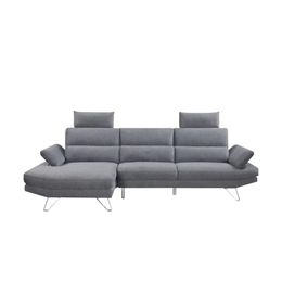 H&ouml;ffner Ecksofa Varinia &brvbar; grau &brvbar; Ma&szlig;e (cm): B: 284 H: 89 T: 185.0 &raquo; H&ouml;ffner