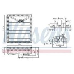 NISSENS Verdampfer, Klimaanlage 92373 mit Rohrleitung f&uuml;r MITSUBISHI 7810A297 7810A183