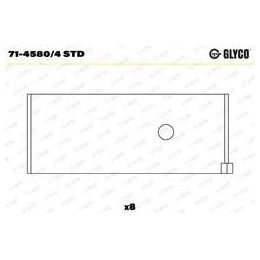 GLYCO Pleuellager 71-4580/4 STD f&uuml;r NISSAN 12111-AD20B