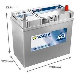 Varta Starterbatterie DYNAMIC SLI 12 V, 45 Ah, 330 A 545155033K262 12V 45Ah 330A f&uuml;r RENAULT DAEWOO SUZUKI FIAT / LANCIA TOYOTA MAZDA FORD NISSAN OPEL