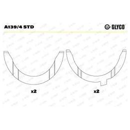 GLYCO Distanzscheibe, Kurbelwelle A139/4 STD f&uuml;r VAG 021105635B 021105635 021105637