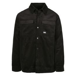 Urban Classics Herren Cordjacke "Urban Classics Herren Corduroy Shirt Jacket"schwarz, Gr. S, unifarben, 100% Baumwolle, Jacken