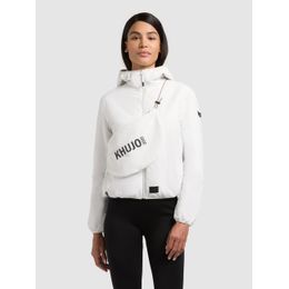 Khujo Damen Blouson "SHELLY2 WITH BAG"sanftes wei&szlig;, Gr. M, Web, 100% Nylon, Jacken
