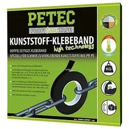 Petec Kunststoffklebeband 19 MM x 1,1 10 M 87210 Klebeband schwarz