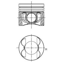 KOLBENSCHMIDT Kolben 40809610 f&uuml;r MERCEDES-BENZ
