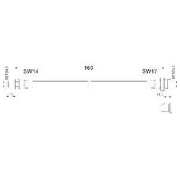 ATE Bremsschlauch 83.6155-0160.3 hinten rechts links f&uuml;r SAAB 9101650
