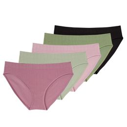 Gina Benotti 5 Damen Slips mit Feinripp-Struktur