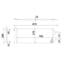 Mahle Kondensator, Klimaanlage AC 368 000S f&uuml;r PEUGEOT FIAT CITRO&Euml;N VAUXHALL OPEL 1343785080 6455EP 1371427080