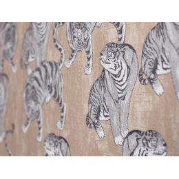 Vliestapete marburg, beige (beige, grau), B:0,7m L:10,05m, Vlies, Tapeten, Tiger, moderne Tapete f&uuml;r Wohnzimmer Schlafzimmer K&uuml;che