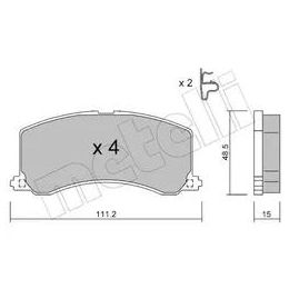 METELLI Bremsbelagsatz, Scheibenbremse 22-0248-0 vorne rechts links f&uuml;r SUZUKI 55800-60G50 55800-61G73 55800-60G60