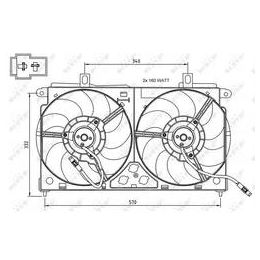 NRF L&uuml;fter, Motork&uuml;hlung 47048 rechts 12V 320mm f&uuml;r PEUGEOT CITRO&Euml;N 1308X4 E8240144 1308X5
