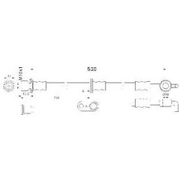 ATE Bremsschlauch 24.5277-0530.3 vorne rechts f&uuml;r TOYOTA 90947-02D76