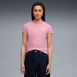 T-Shirt Puma "ESS SMALL NO. 1 LOGO TEE (S)", Damen, Gr. M, rosa (poised pink), Jersey, Obermaterial: 100% Baumwolle, unifarben, regular fit normal, Rundhals, Shirts T-Shirt, Kurzarm, aus Baumwolle, mit Rundhalsausschnitt