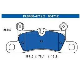 ATE Bremsbelagsatz, Scheibenbremse 13.0460-4712.2 hinten rechts links f&uuml;r PORSCHE 99135293902