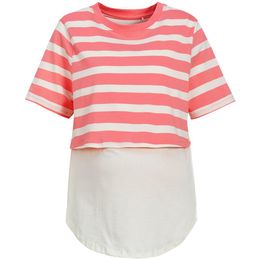 Gina Damen Umstands-T-Shirt im Ringel-Look