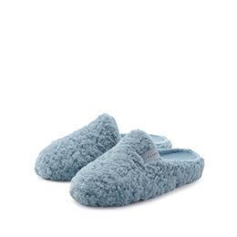 ELBSAND Damen Pantolette "Hausschuh, Pantoffel, Mule", Gr. 37, blau, Obermaterial: 100% Polyester. Decksohle: 100% Polyester. Futter: 100% Polyester.