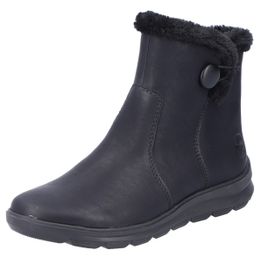 Rieker Damen Winterboots, Gr. 40, schwarz, Lederimitat, Textil, unifarben, Schuhe, Keilstiefelette - 150 Jahre Rieker Jubil&auml;umsartikel