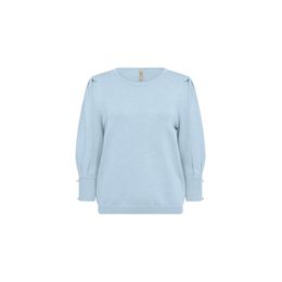 soyaconcept Damen Strickpullover "Soya Concept Sweater SC-DOLLIE 762"96040 skyway melange, Gr. S, Obermaterial: 75% Viskose, 25% Nylon, Pullover