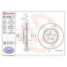 Brembo Bremsscheibe 09.D768.11 vorne rechts links bel&uuml;ftet 293mm f&uuml;r SUBARU 26300FL010