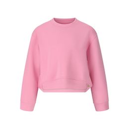 Sweatshirt ZIGZAG "Wera", Jungen, Gr. 104, rosa, 54% Polyester, 40% Viskose, 6% Elasthan, unifarben, normal, Rundhals, Sweatshirts Sweatshirt, atmungsaktiv